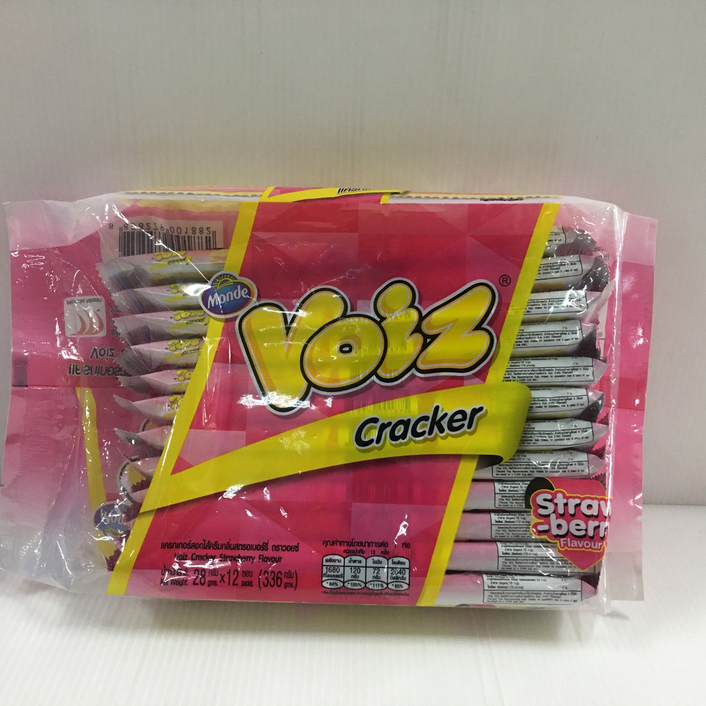 Voiz Crackers วอยซ์ แครกเกอร์สอดไส้ครีม (รสช็อกโกแลต / สตรอเบอร์รี่ ...