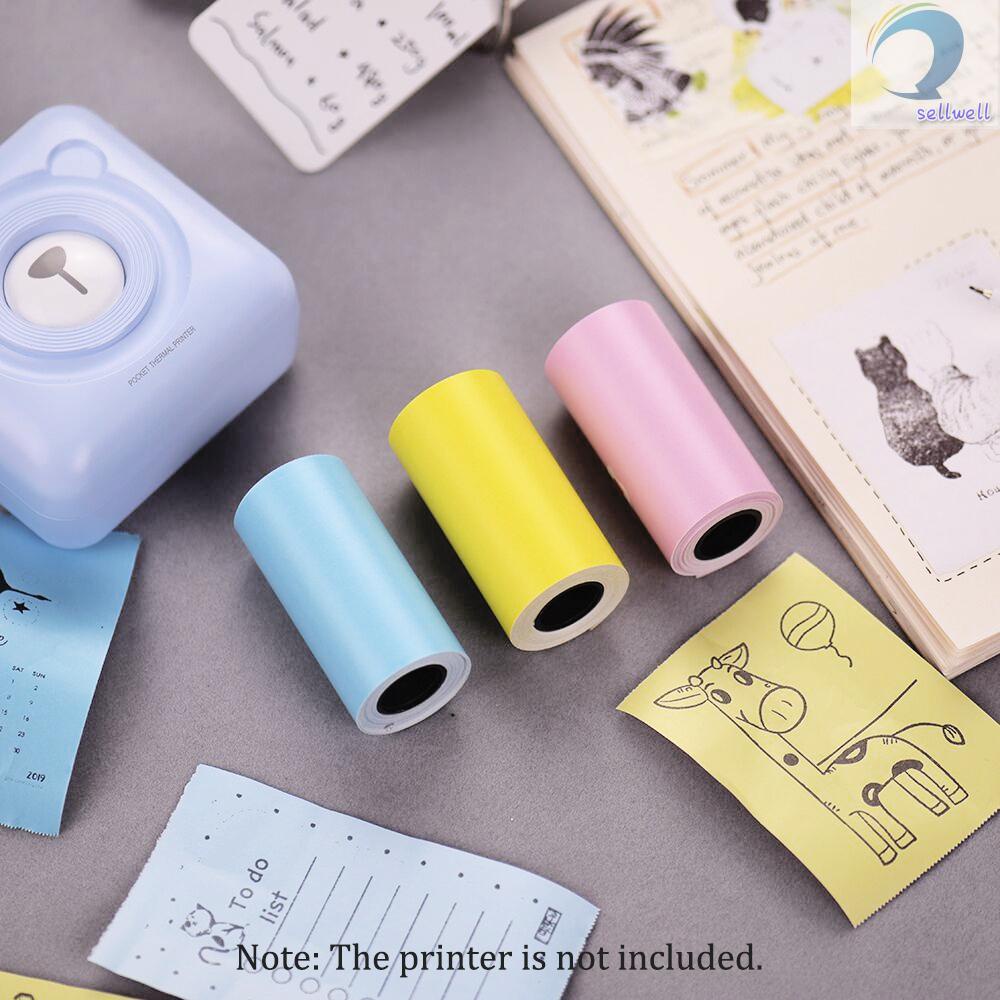 ready stock Printable Color Sticker Paper Roll Direct Thermal Paper ...