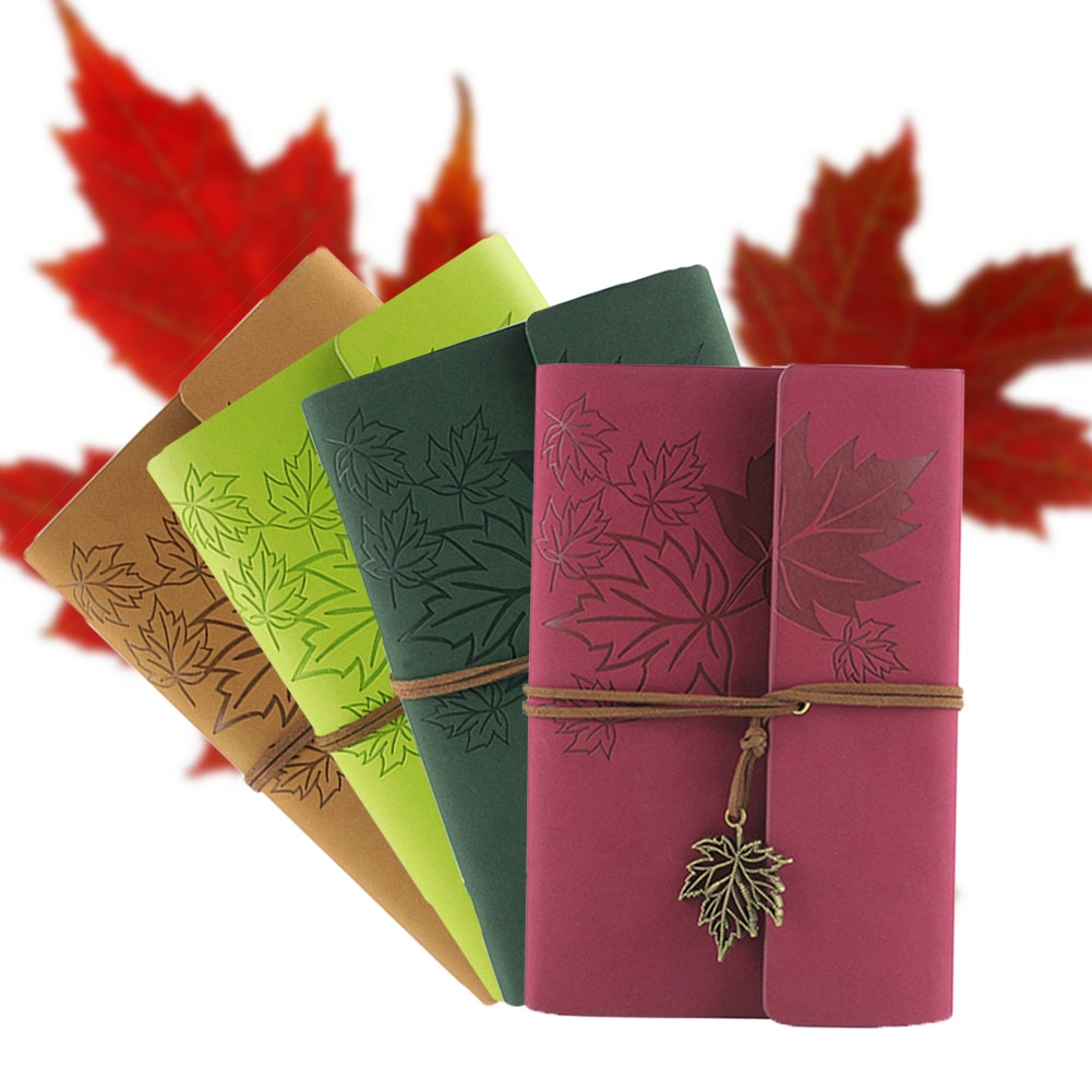 Sketchbook Gift Vintage Travel Notebook Refillable Blank Diary Leaf ...