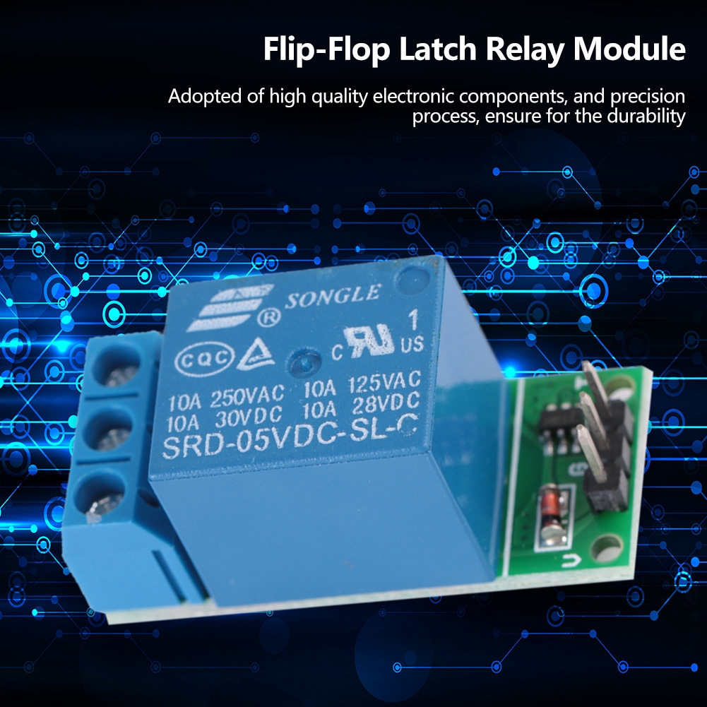 1 CH DC5V Flip-Flop Latch Relay Module Bistable Self-locking Switch Low ...