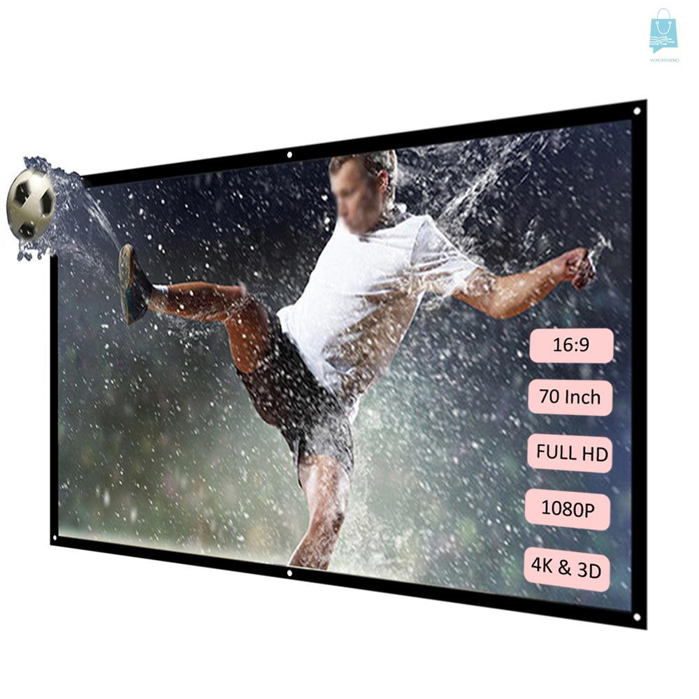 [READY STOCK] H70 70'' Portable Projector Screen HD 16:9 White Dacron ...