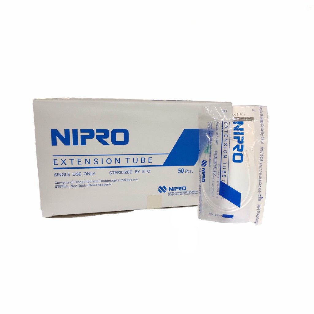 Nipro Extension Tube สายให้น้ำเกลือ ยกกล่อง 50ชุด/กล่อง | Shopee Thailand