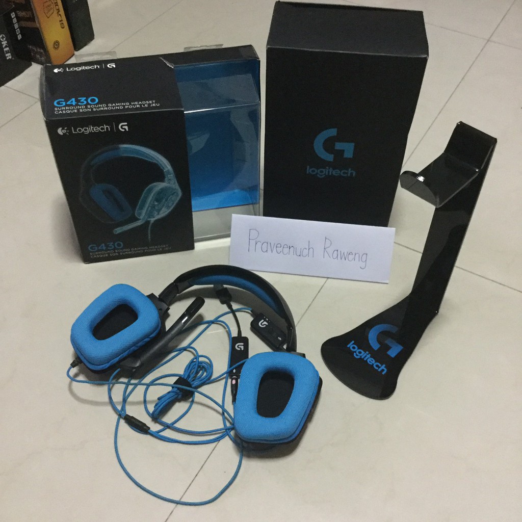 Combo Set Logitech headset + head stand หูฟัง ขาตั้งหูฟัง ที่แขวนหูฟัง ...