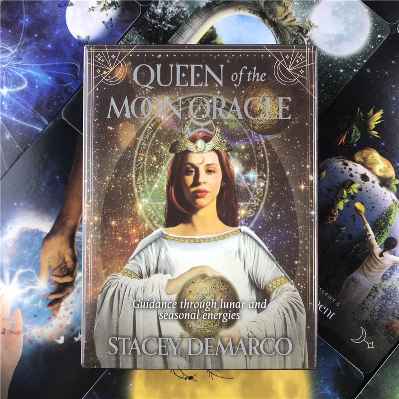 เกมกระดานOracle Queen of the Moon oracle cards Tarot l Oracle Card Board Deck Games laying Cards ...