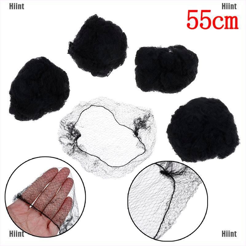 (Hiint) 50100Pcs Women Hair Nets Invisible Elastic Edge Mesh Black ...