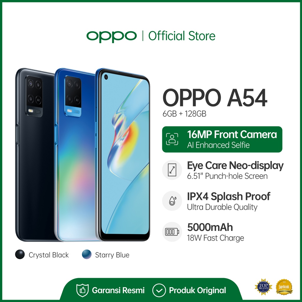 Spesifikasi Oppo A54, Harga Terbaru dan Kelebihannya