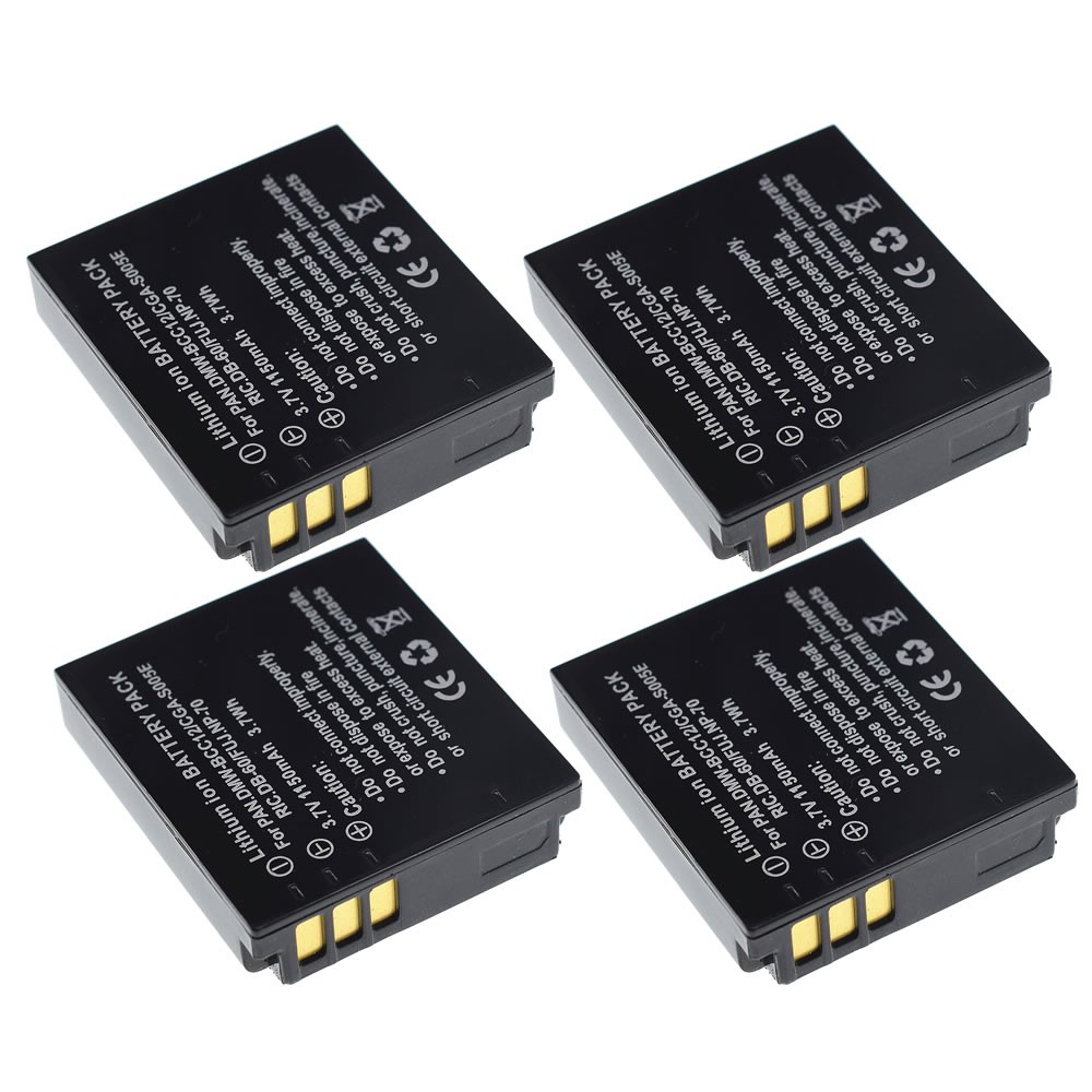 แบตเตอรี่กล้อง4Pcs CGAS005 DMWBCC12 Battery for RICOH G800 G800SE GR ...