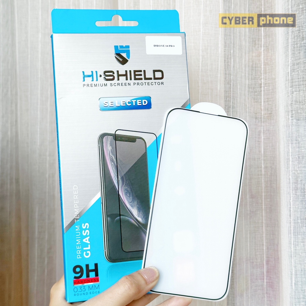 HI-SHIELD Selected 2.5D 9H ฟิล์มกระจก สำหรับ iPhone Full Coverage ฟิล์ม iPhone14 14 กันกระแทก ...