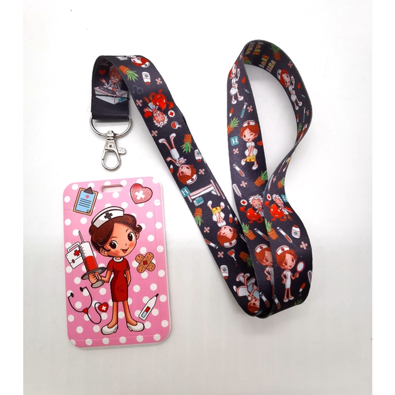 10 sets Doctor Nurse card Neck Strap Lanyards Badge Holder Rope Pendant ...
