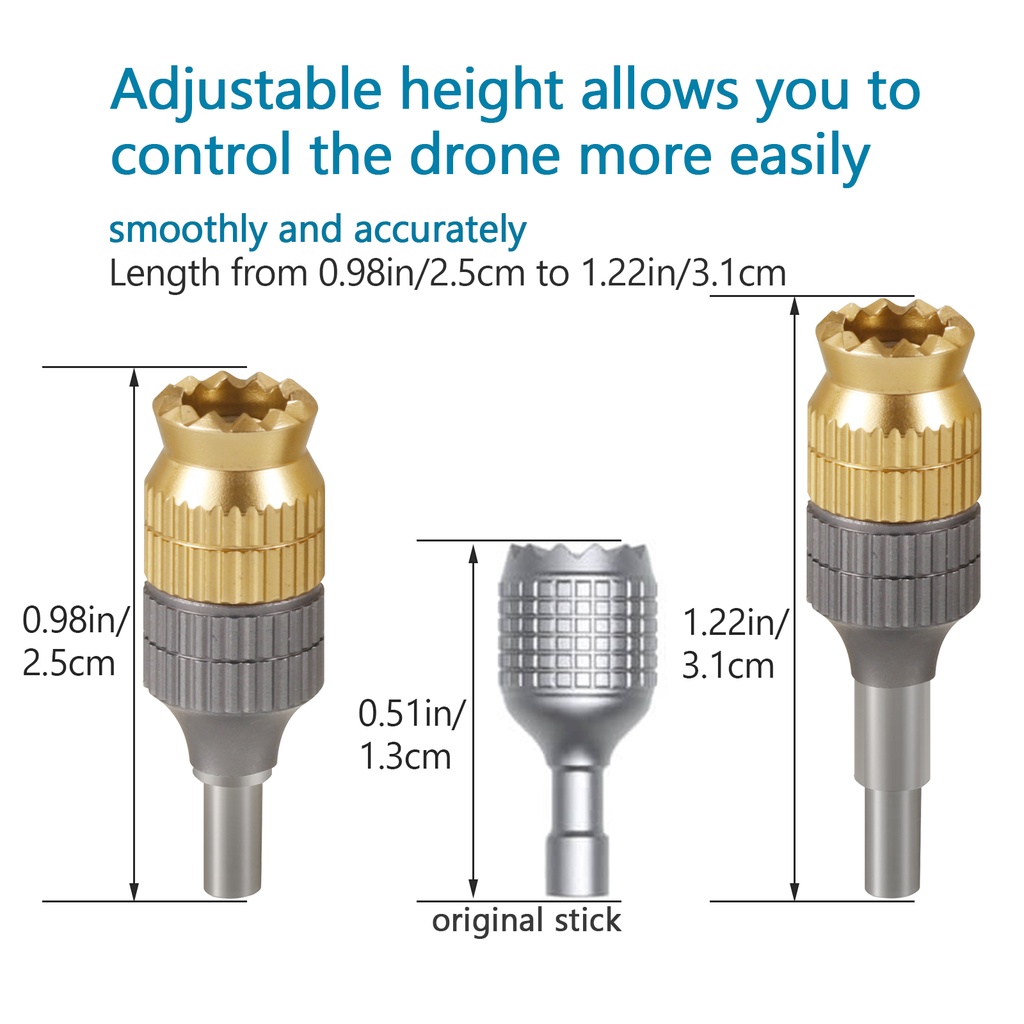 UAVAluminum DJI RC Mini 3 ro Extended Joystick Drone Thumb Rocker ...