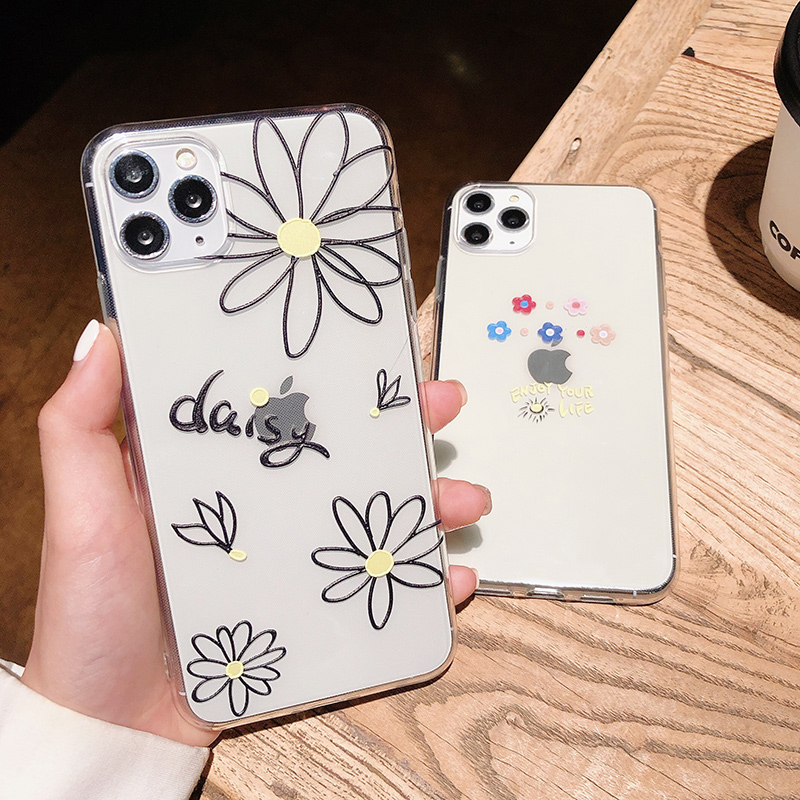 Simple flowers soft phone case iPhone12 mini iPhone12 iPhone 12Pro ...