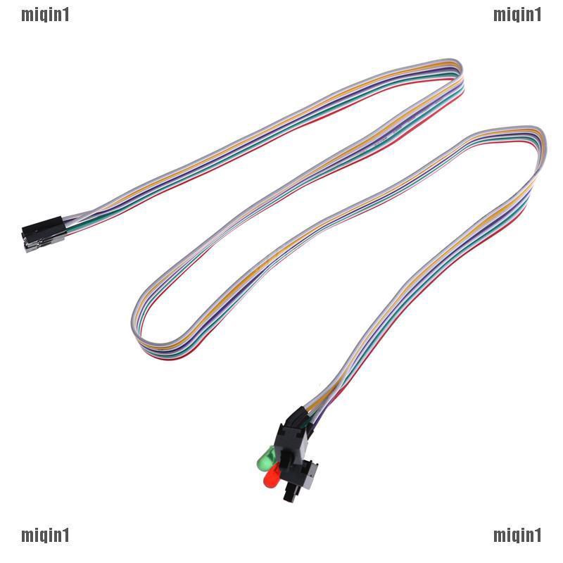 $TH 2pcs 65cm Long Power Button Switch Cable for PC Reset Computer ELE ...