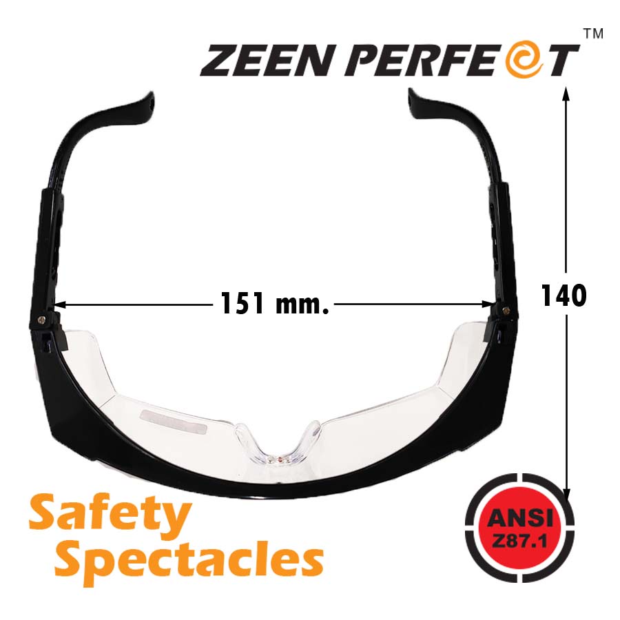 แว่นเซฟตี้ นิรภัย กันสะเก็ต กันลม กันฝุ่น Safety glasses ZEEN PERFECT ...