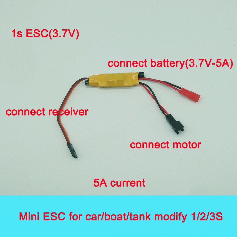 1 ชิ้นมินิ 1s 2s 3s 2a 5a แปรงแบบ Dual-way Esc Speed พร้อม 5v 1a Bec ...