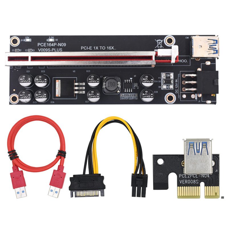 【ใหม่Hot สุดๆ】ขายดี 009S Plus PCI-E Riser Card PCI Express 1X to 16X ...