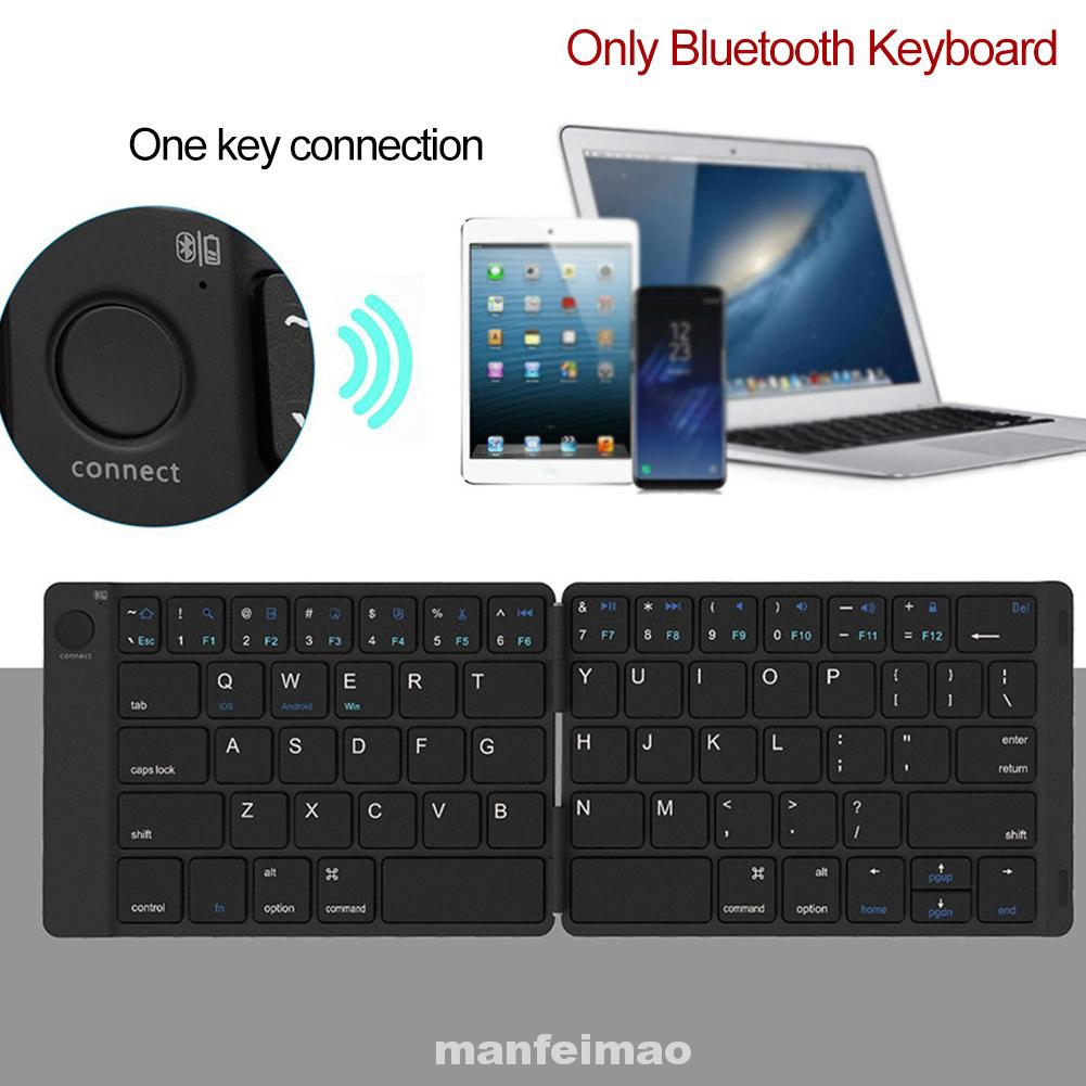 Bluetooth Keyboard Black Foldable Pocket Size Portable Ultra-thin ...