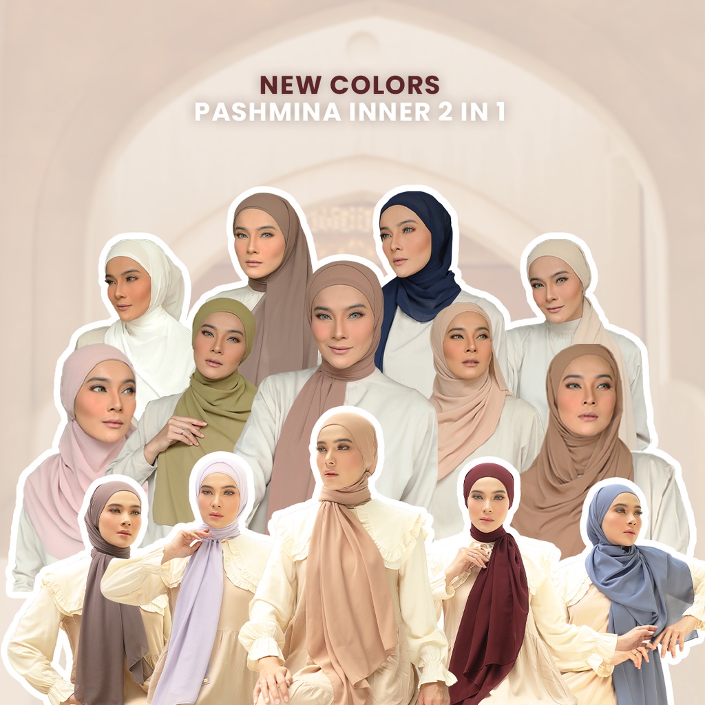 Pashmina Inner 2 in 1 / Pashmina Inner Ciput / Pashmina Ciput ...