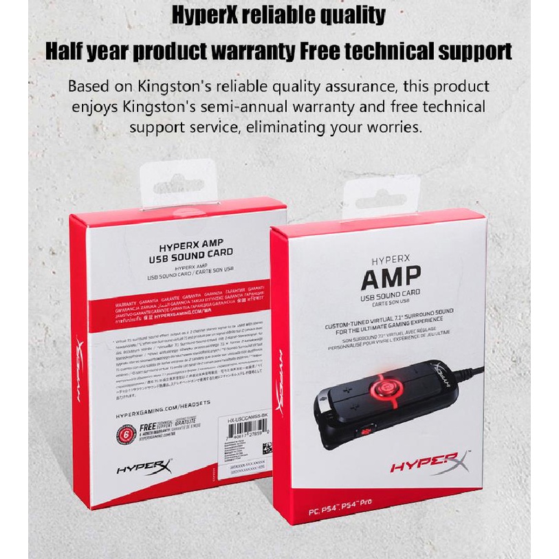 Hyperx AMP การ์ดเสียง USB Kingston HyperX AMP Virtual 7.1 Virtual ...