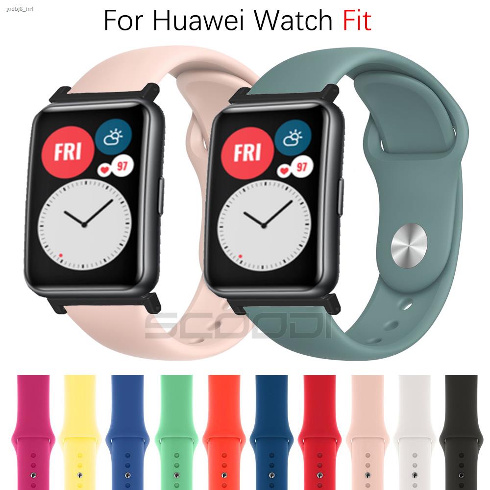 นาฬิกาอิเล็กทรอนิกส์สายนาฬิกาข้อมือซิลิโคน Huawei Watch Fit Smartwatch ...