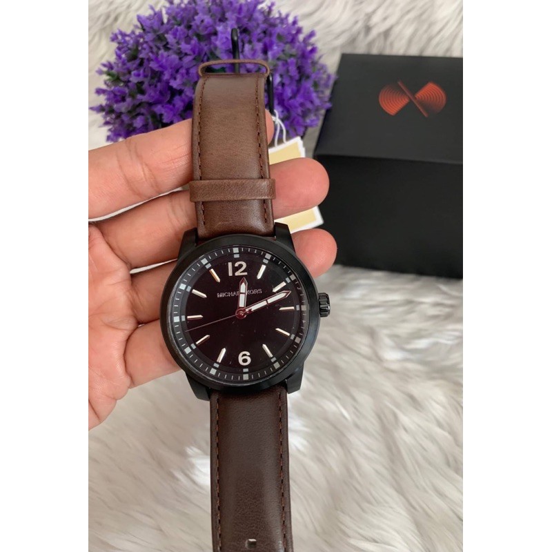 (ผ่อน0%) นาฬิกา Michael Kors Vonn Leather Watch MK8651 สายหนัง สีน้ำตาล ...