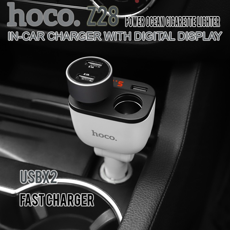 Hoco Z28 / Z29 plus / 1351 / Rcc-201 ที่ชาร์จในรถ ที่จุดบุหรี่ Power Ocean In-Car Charger With ...