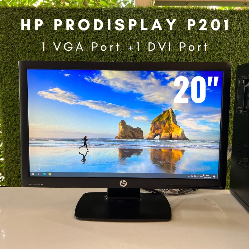 จอคอมพิวเตอร์ 20 นิ้ว HP ProDisplay P201 20-inch LED Backlit Monitor ...