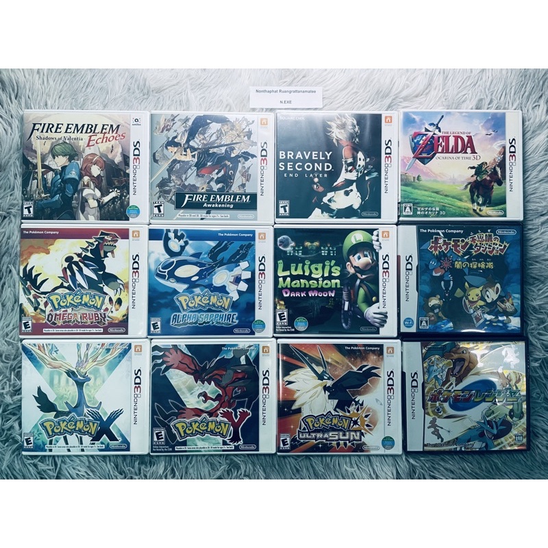 แผ่น 3ds Pokemon โซน US / Pokemon Ultrasun Ultramoon / Pokemon Y Pokemon X / Pokemon Alpha ...