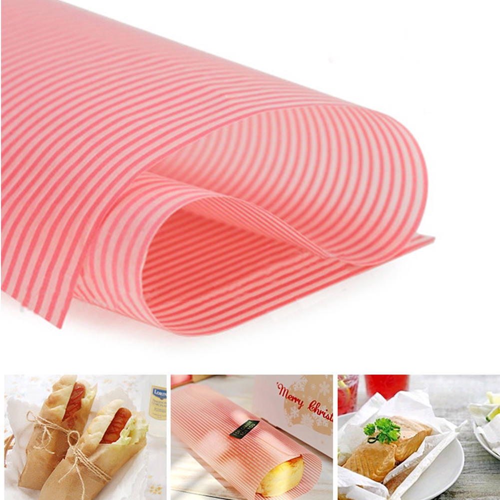 TWF 50Pcs Wax Paper Grease Food Wrapping Paper For Bread Sandwich ...