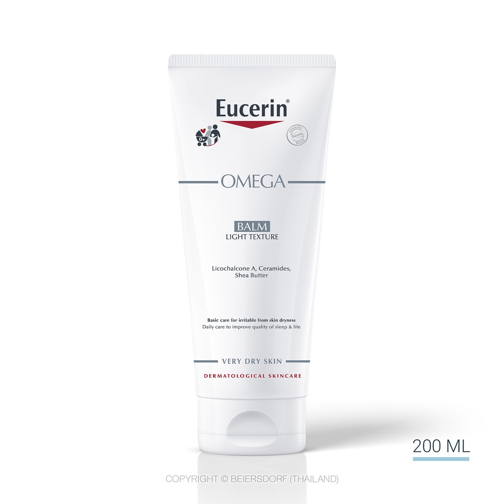 Eucerin Omega Balm 200 ml. (ยูเซอริน บาล์มบำรุงผิวหน้าและผิวกาย สำหรับ ...