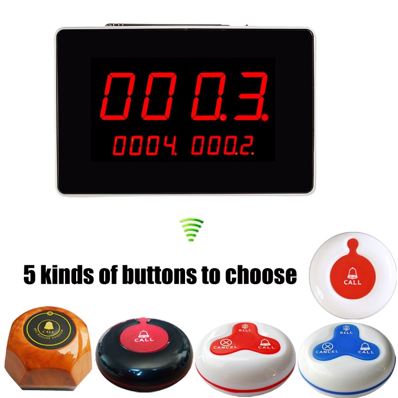 Call Restaurant Service Calling System แผงรุ่นระบบเพจพร้อมปุ่มเพจเจอร์ ...