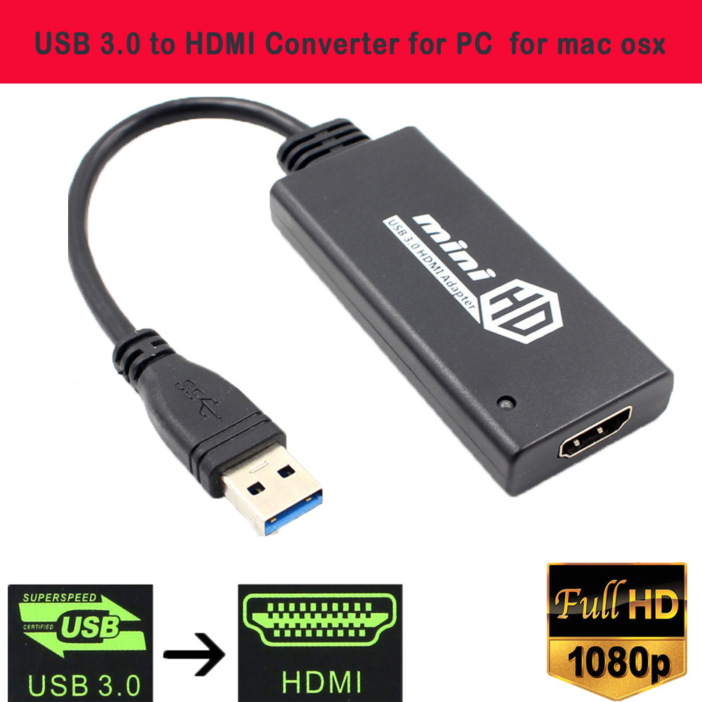 Mini Hdmi Cable Usb 3 . 0 To Hdmi อะแดปเตอร์แปลงสายเคเบิ้ลสําหรับ Pc ...
