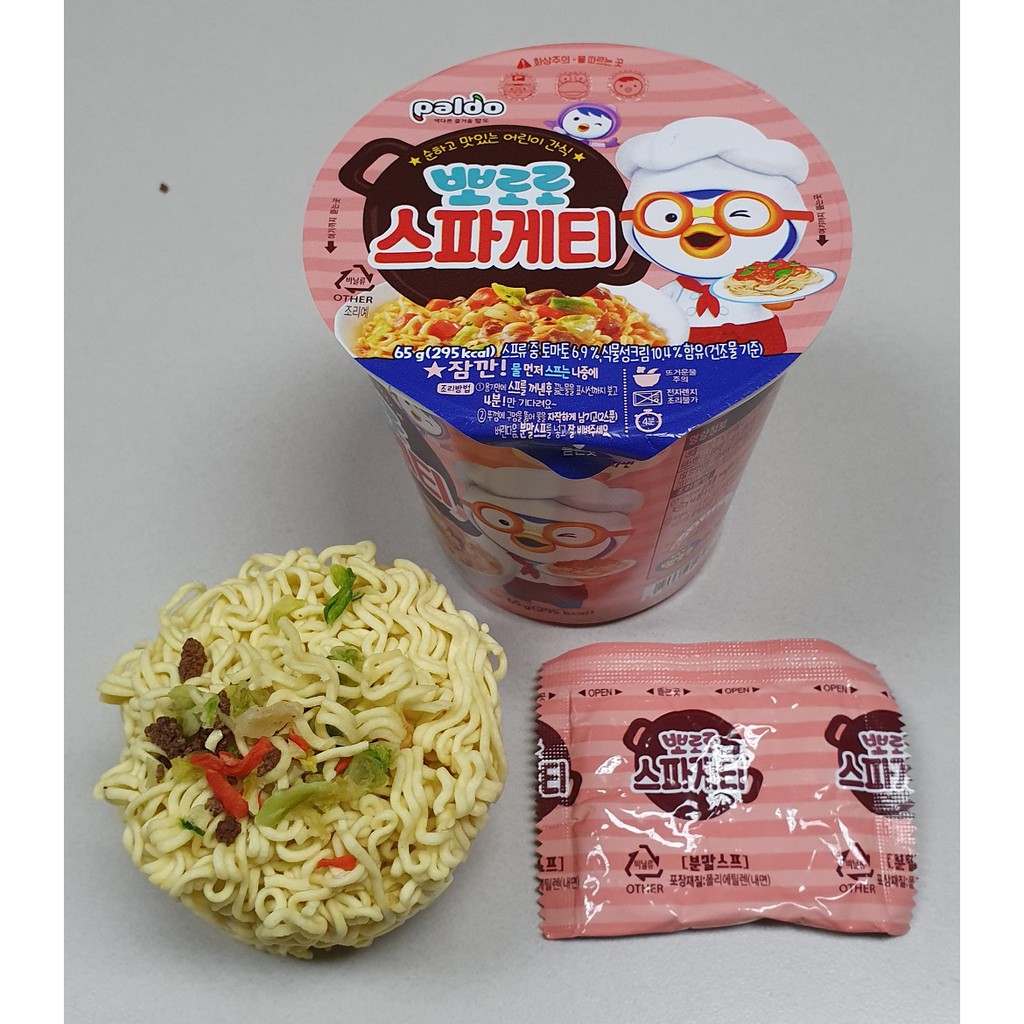 Paldo Pororo Jjajang 팔도 뽀로로 짜장 (บะหมี่กึ่งสำเร็จรูปโปโรโร่จาจัง) 65g x 6 - koreasupermarket ...