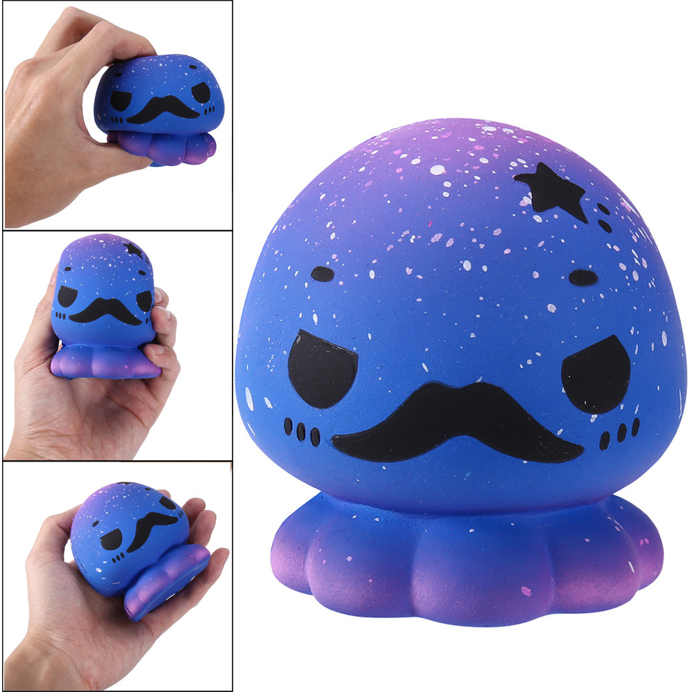 【brand new】Slow Rising Galaxy Octopus Squishies Squeeze Kids Toy Stress ...