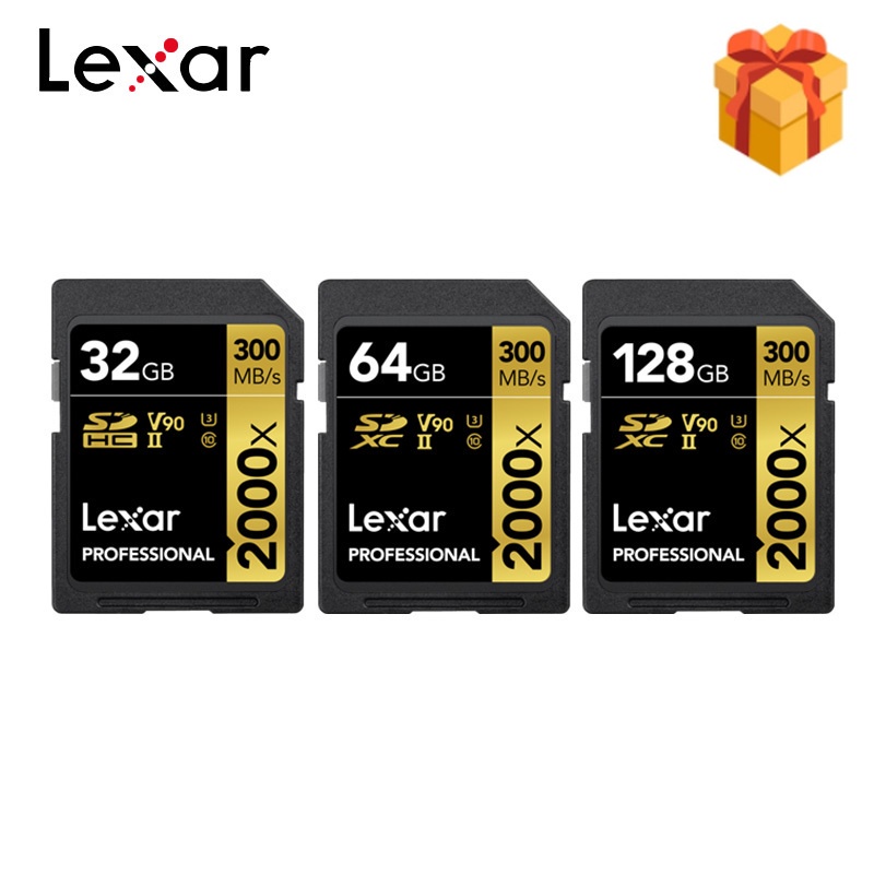 ของแท้ แฟลชไดรฟ์ Lexar SD Card 512GB 256GB 128GB 64GB 32GB 2000x SDXC ...