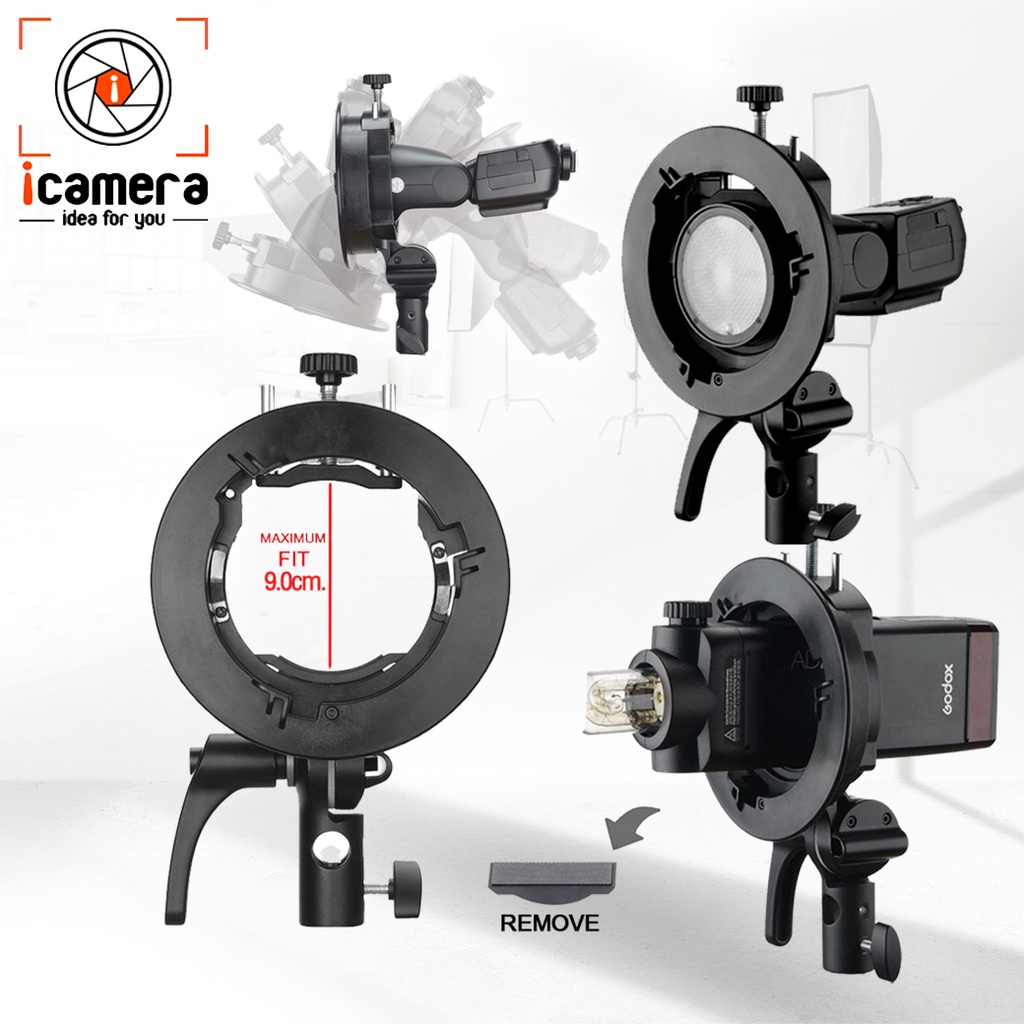 Godox S2 Bracket With Softbox 60x60 cm. Grid ( Speedlite Bracket ...