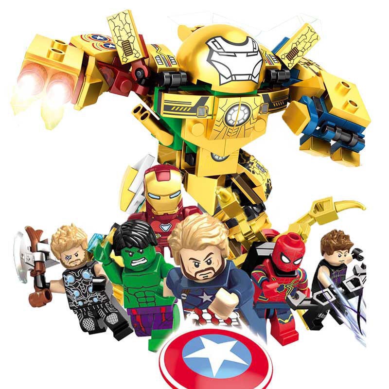 【จัดส่งฟรี】Lego Building Blocks Marvel Avengers Anti-Hulk Iron Man ...