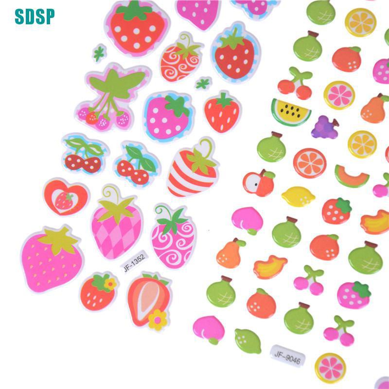 Sdspแผ่นฟองน้ําลายการ์ตูนผลไม้น่ารักสําหรับตกแต่งสมุด 5 แผ่น ...