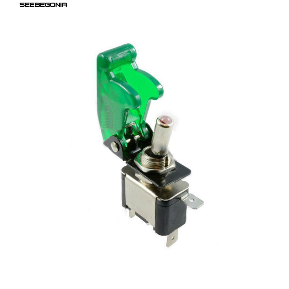12V 20A Dash Toggle SPST ON-OFF LED Flip Up Flick Switch - seebegonia ...
