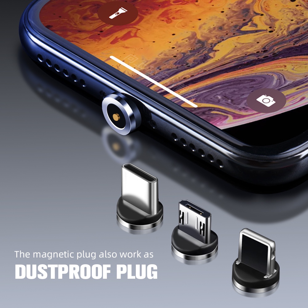 ๑ 6Pcs Magnetic Tips Universal for Round Magnetic Cable Micro USB Type ...