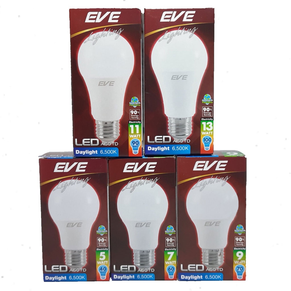 EVE หลอด LED E27 รุ่น A60 TD 5W 7W 9W 11W 13W ยี่ห้อ EVE - forfaifa - ThaiPick