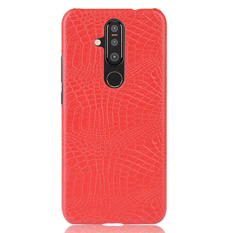 For Nokia X71 Case For Nokia 8.1 Plus Retro Luxury Crocodile Skin Cover ...