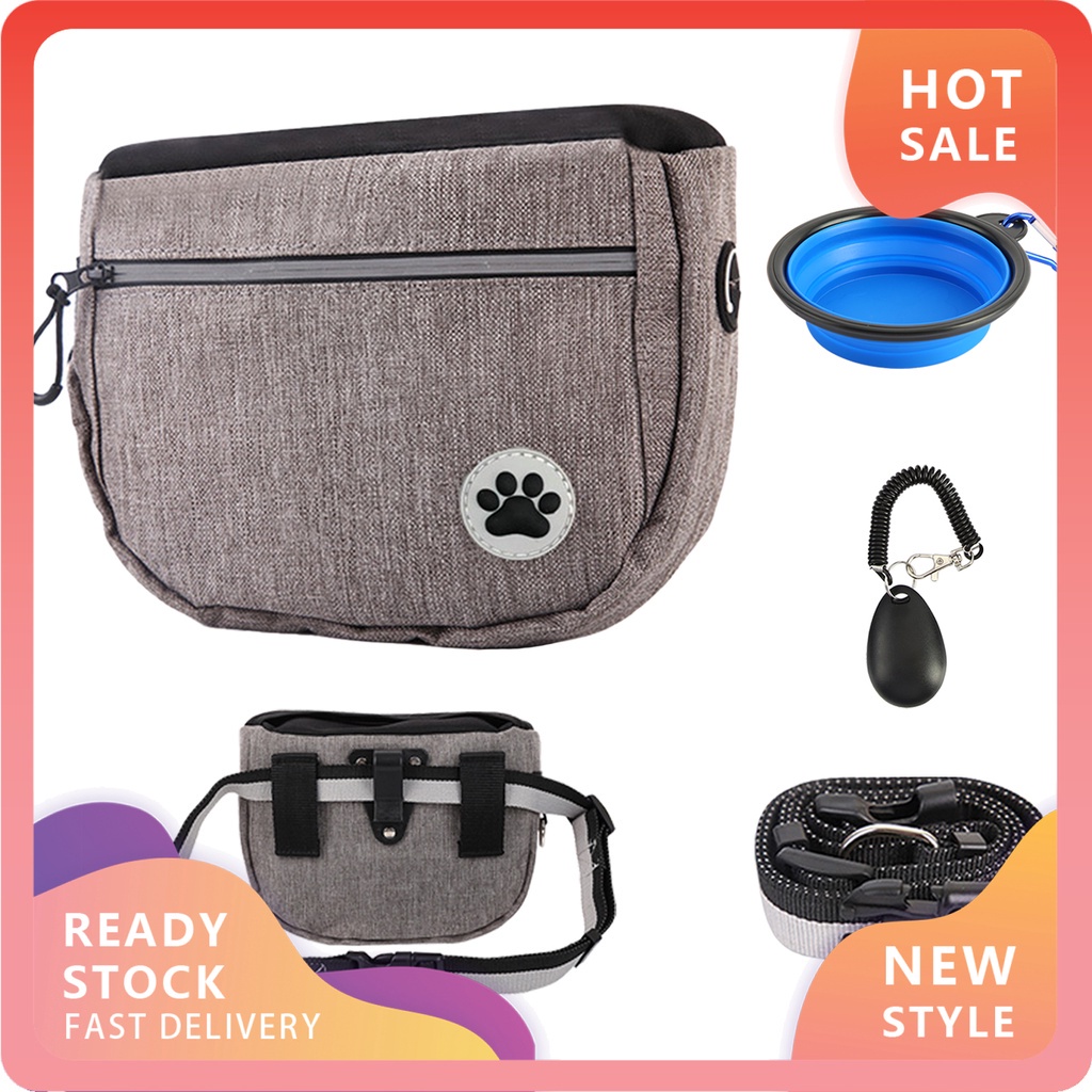Dog Treat Pouch Oxford Cloth Pet Training Bag with Adjustable Waist ...