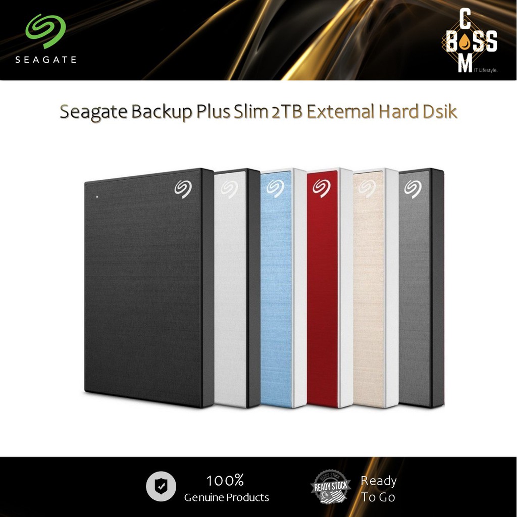 *ORIGINAL* SEAGATE BACKUP PLUS SLIM 2TB EXTERNAL HARDISK | Shopee Thailand