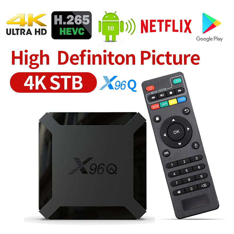 X96Q Android 10 Smart tv box 2020 TvBox Allwinner H313 Quad Core 4K ...
