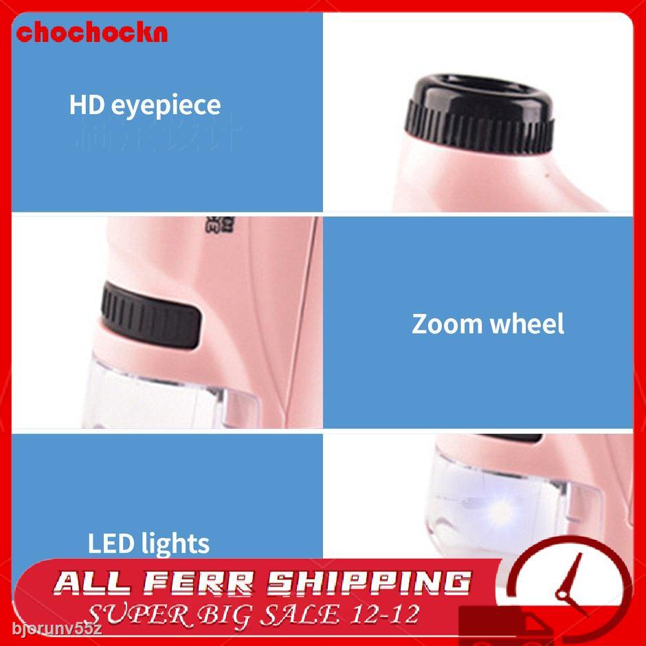 ๑NEW25Microscope Kit Lab LED Light 60X-120X Biological Science ...
