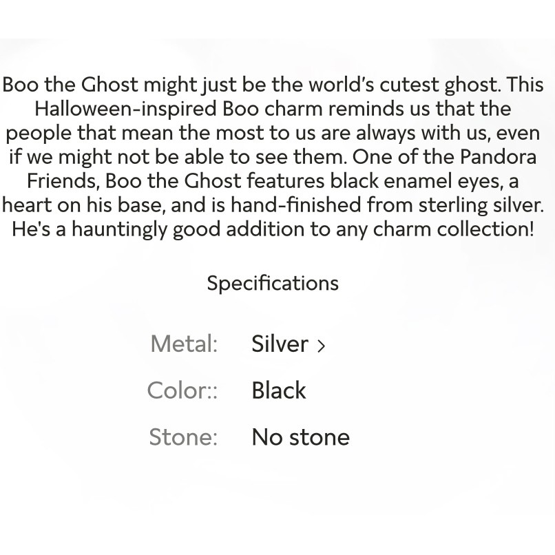 New Pandora Boo the Ghost Charm แท้ - maylilynn - ThaiPick