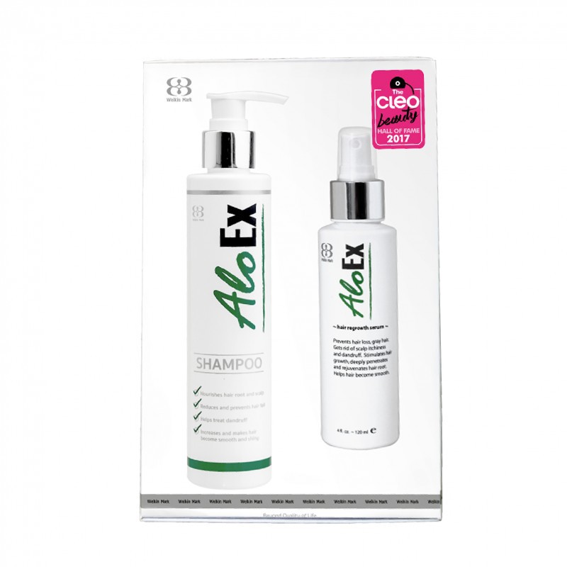 AloEx - Miracle Box set ประกอบด้วย AloEx Original Shampoo 200 ml. และ AloEx Hair Regrowth Serum ...