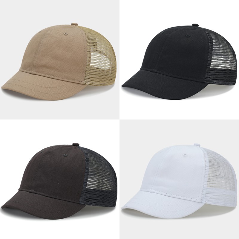 ☽Short Brim Breathable Net Cap Hood Hat Men's Baseball Fashion Small ...