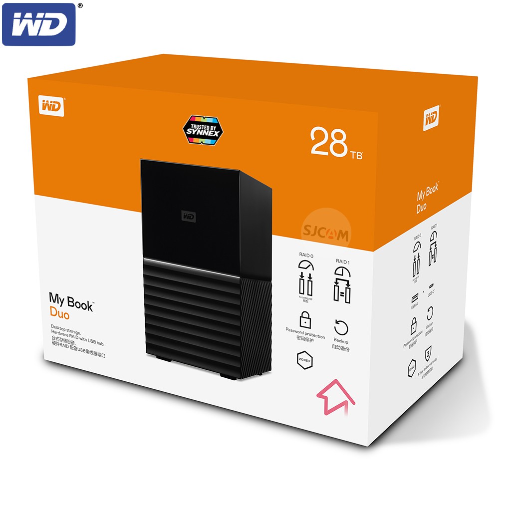 WD My Book Duo ฮาร์ดดิสก์ HDD 28TB RAID Speed 360 MB/s (WDBFBE0280JBK ...