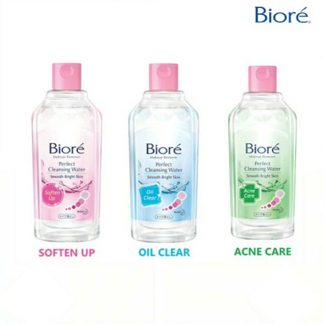 Biore makeup remover Perfect Cleansing Water Smooth Brightening Oil ...